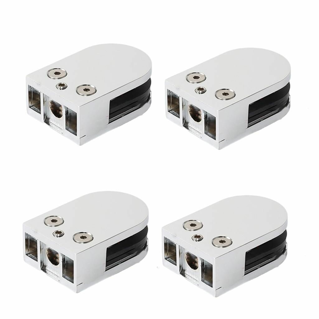 Универсальный крепеж для стекла с антикоррозийным покрытием и защитой для детей, Плоское дно, свет - Средний размер