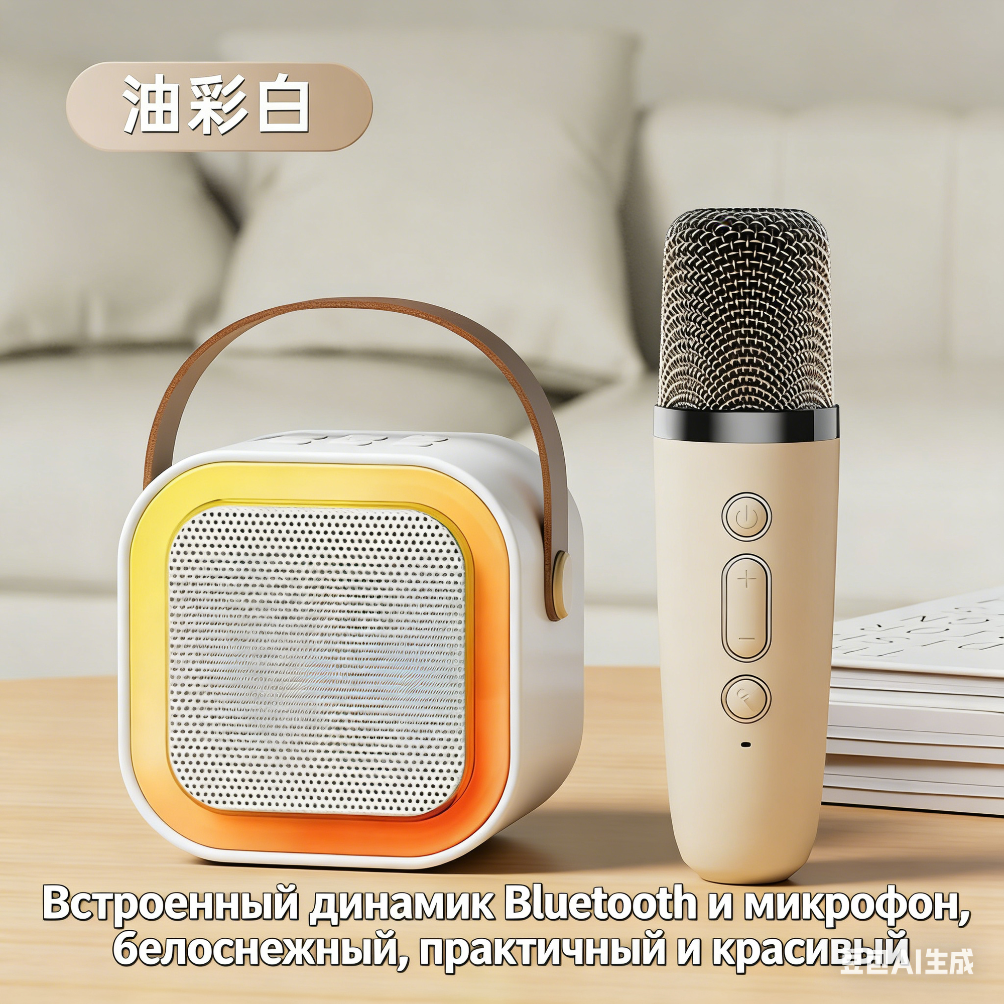 Встроенный динамик Bluetooth и микрофон, белоснежный, практичный и красивый