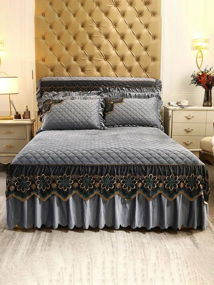 AiWinsure Покрывало European velvet bedspreads, Бархат с размерами: 200 см х 160 см
