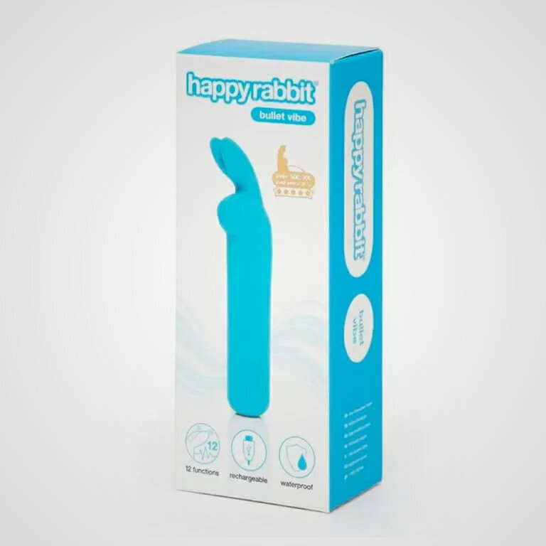 Вибропуля синяя HAPPY RABBIT bullet vibe Вибратор 1 шт
