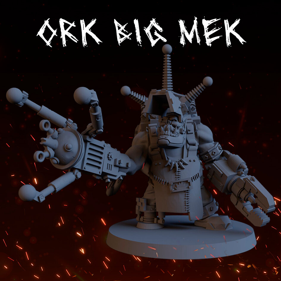 Набор миниатюр Биг Мек (Big Mek) - Орки (Orc) - Вархаммер 40000 (Миниатюры Warhammer 40000)
