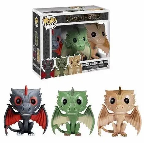 FUNKO POP Game of Thrones: Драконы Дрогон, Рейгал, Визерион (3set)