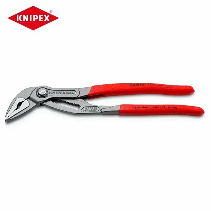 Клещи для сантехнических работ KNIPEX 87 51 250 Cobra ES, сверхтонкие, 250 мм