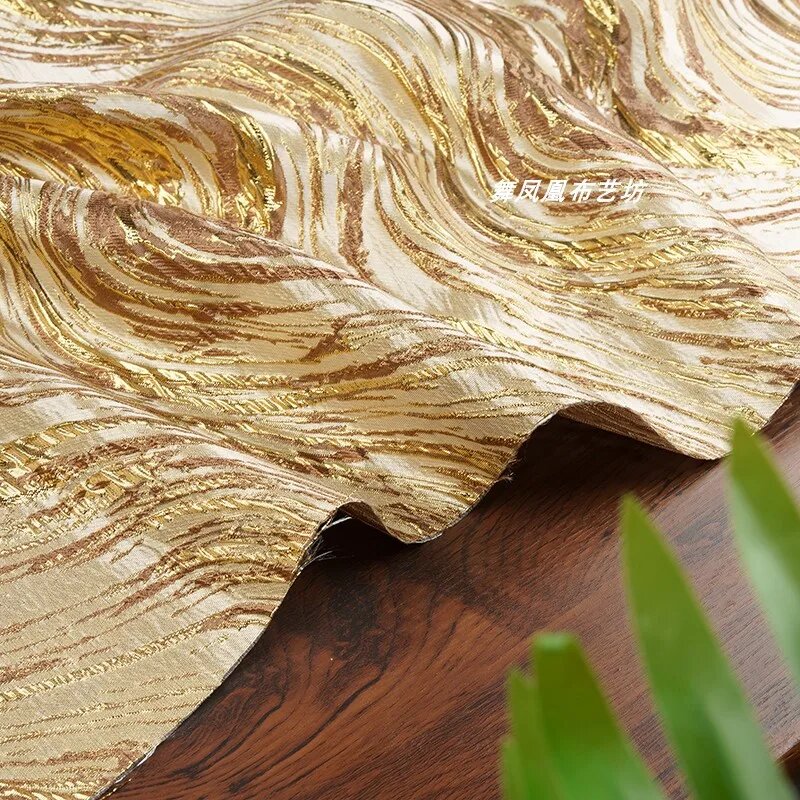 Лисвеик золотая парча 100% полиэстер 1 м 1 Coffee Gold