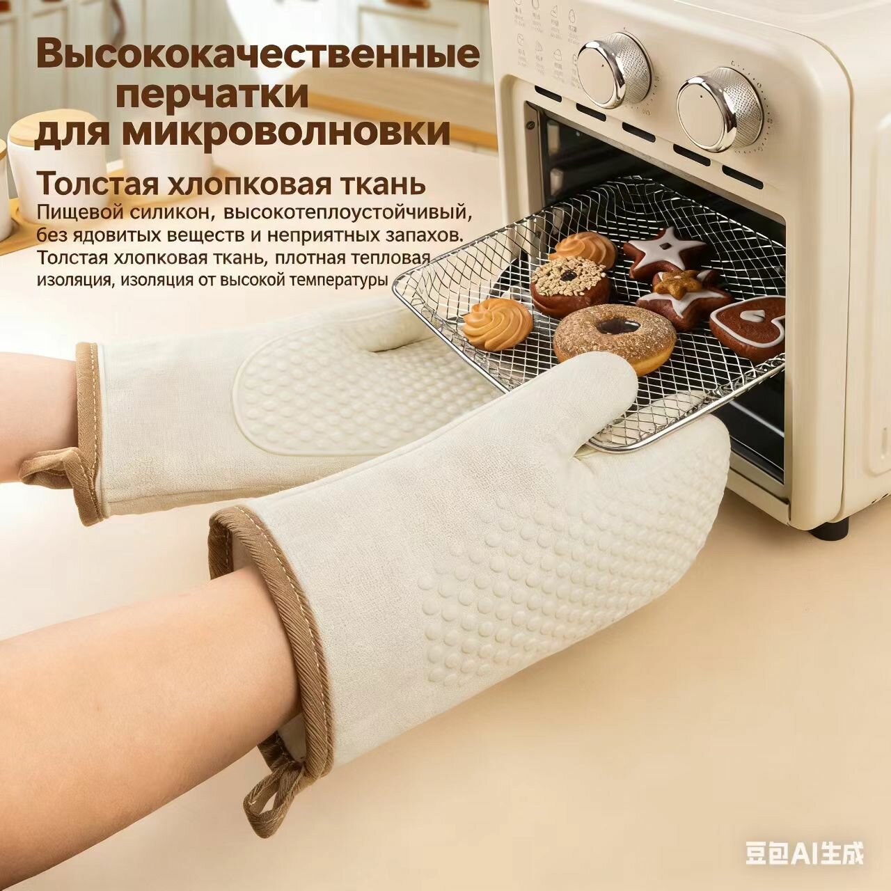 Магические кухонные силиконовые перчатки-«пятерки» для защиты от ожогов, утолщенные, термостойкие, изоляционные, для