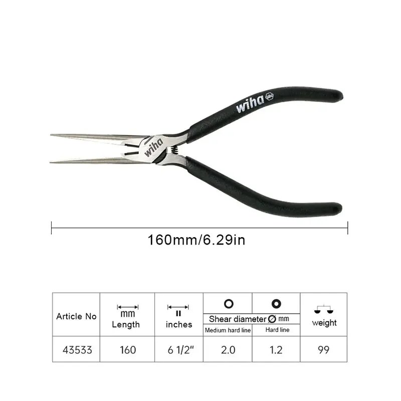 Wiha 43533 Black Forest Классические плоскогубцы