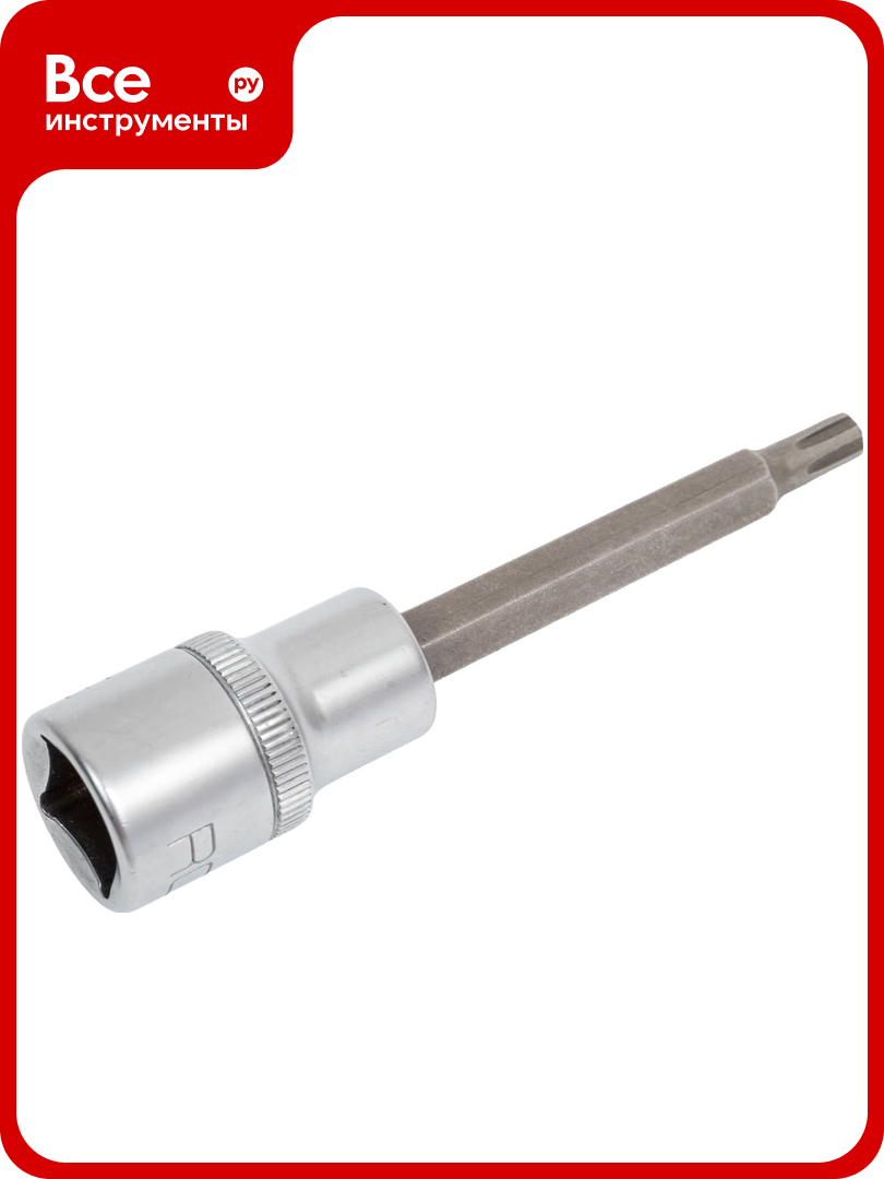 Головка-бита RIBE (M6; 1/2"; L-100 мм) ROCKFORCE RF-34910006 корпус CrV, квадратный патрон с подпружиненным шариком