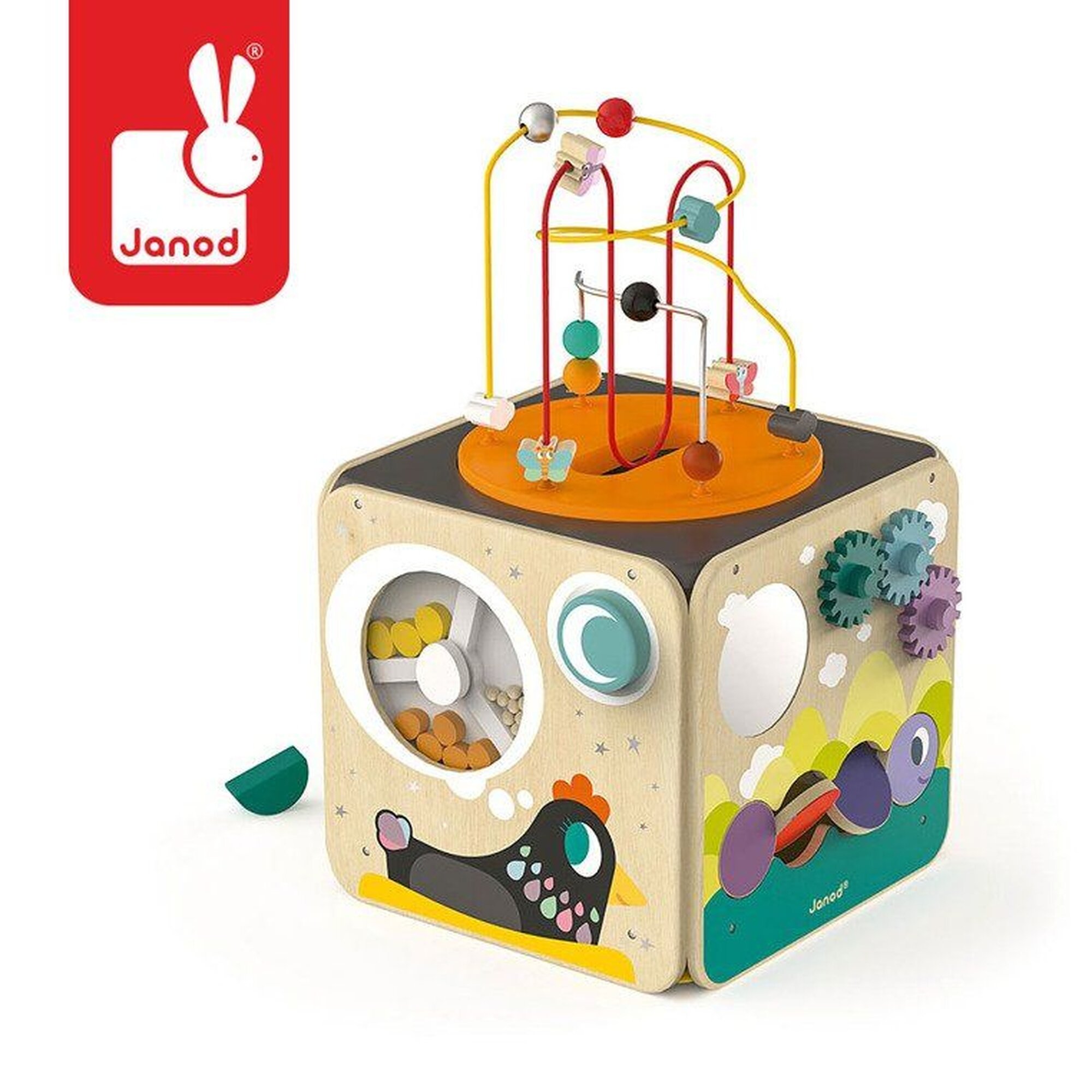 Развивающая игра Janod - Многофункциональный развивающий куб - Янод J08256