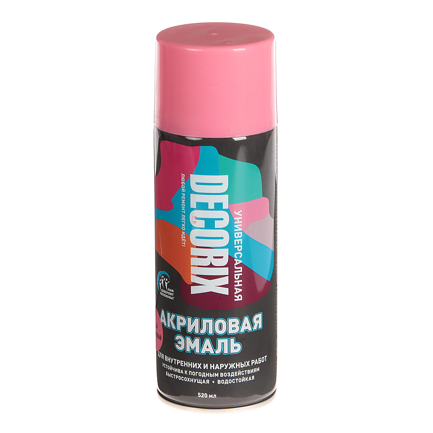 Эмаль-аэрозоль DECORIX малиновый цвет. оттенок а34, объем 520 мл ( A34)