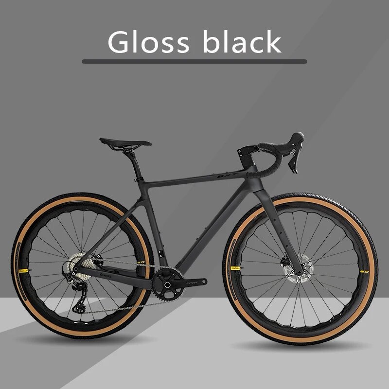 BXT BXT-ROAD-135 Гравийный велосипед из углеродного волокна Черный, 52CM(165-172cm), BXT Matte black