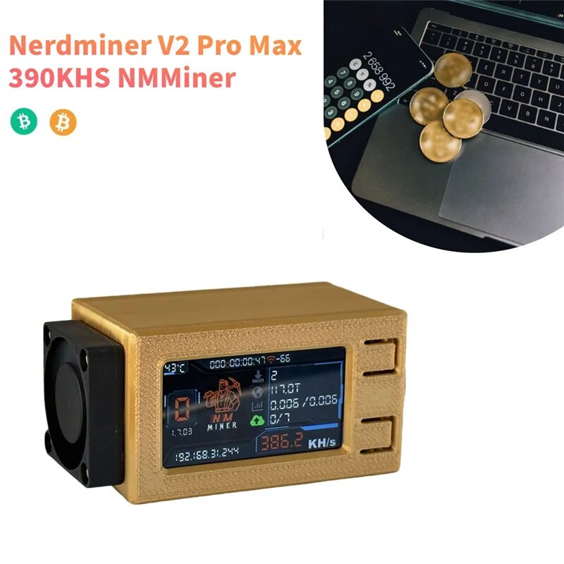 Nerdminer V2 Pro Max BTC Miner 390KH/S