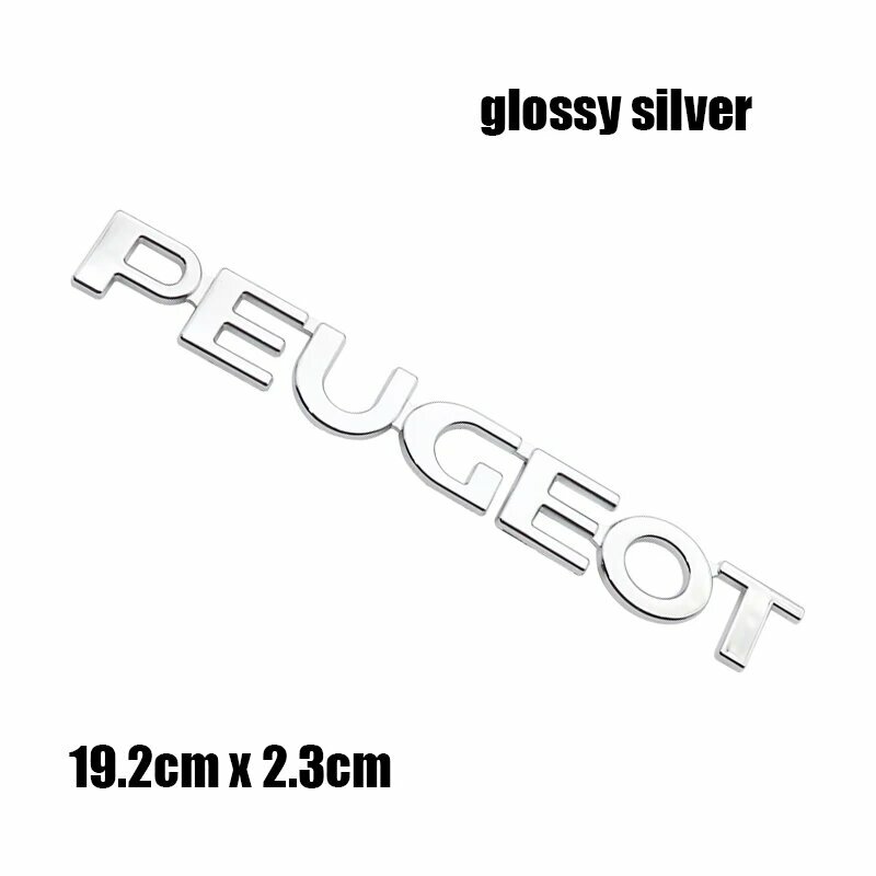 1 шт. 3D ABS старая наклейка Peugeot, автомобильная задняя наклейка с буквенным логотипом, задний бампер, задняя дверь багажника, задняя эмблема автомобиля, аксессуары для стайлинга
