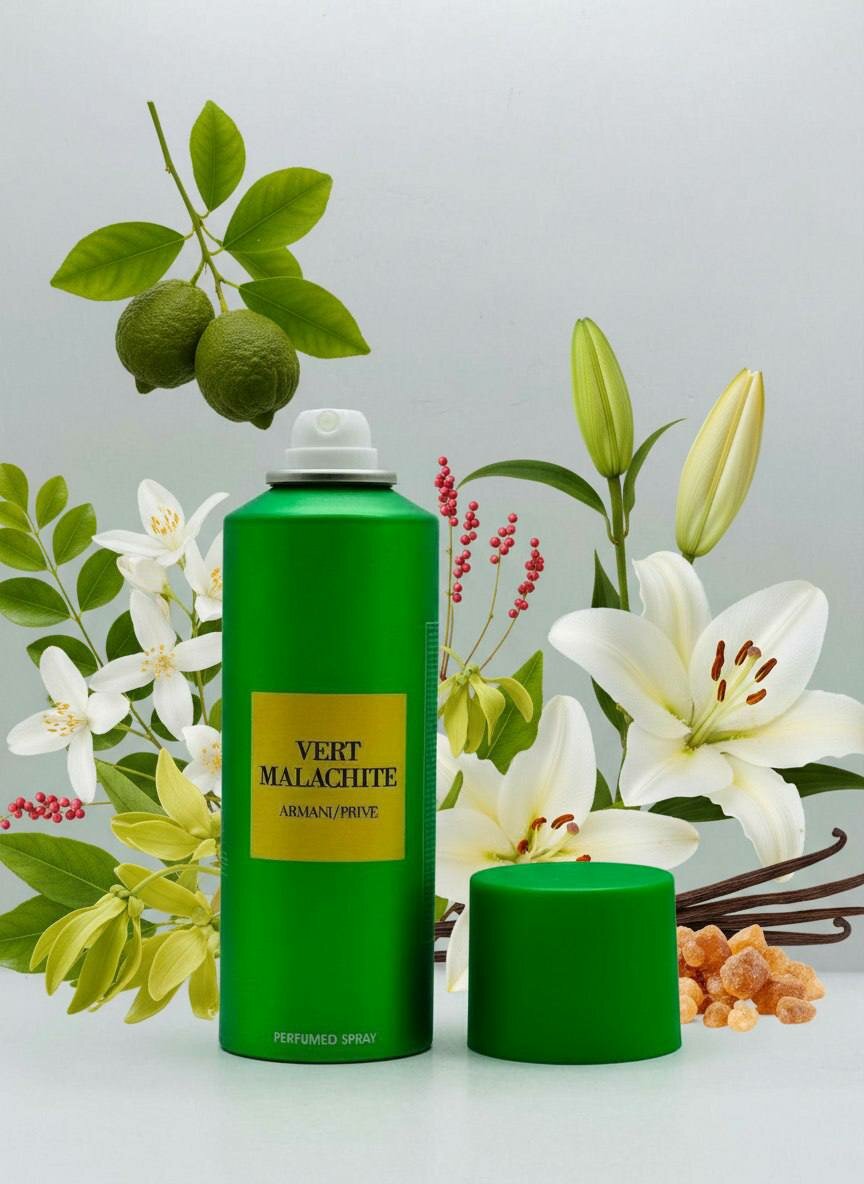 Дезодорант VERT "MALACHITE", спрей, для тела и подмышек, 200мл — фото 1