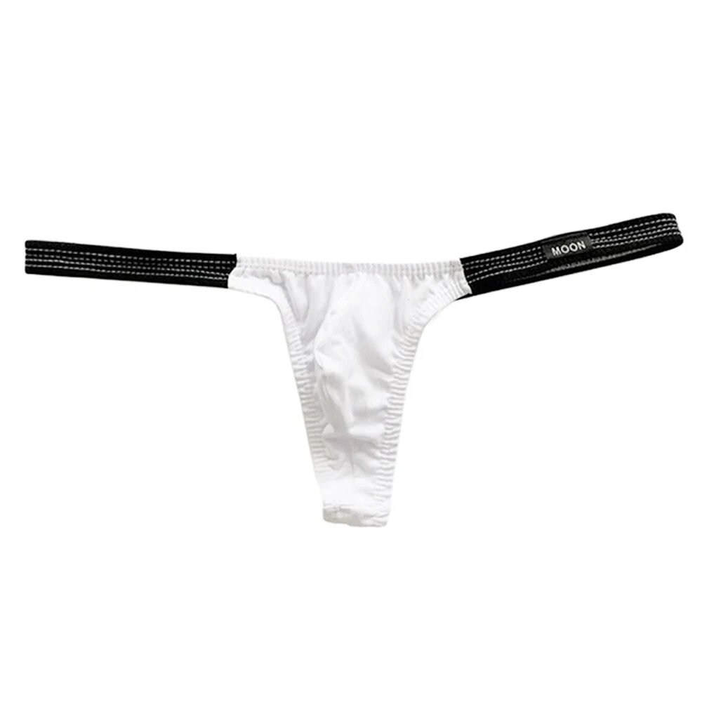 Трехмерная сумка для мальчиков, хлопковые эластичные мужские стринги с низкой талией, сексуальные одинарные стринги, модные футболки
