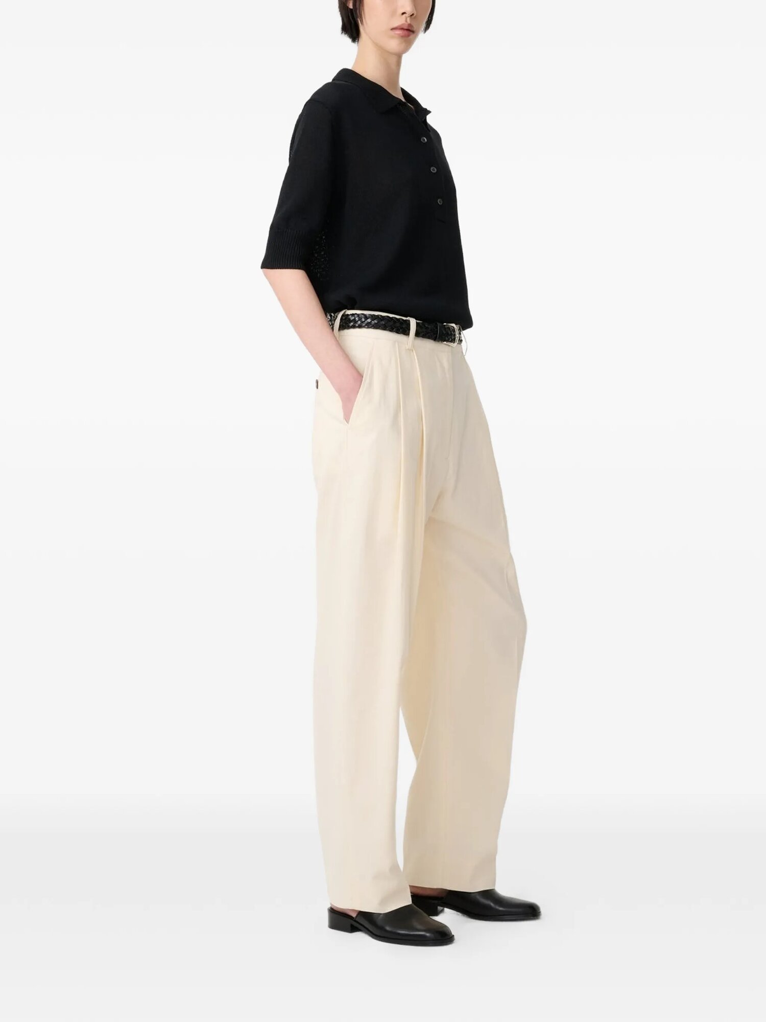Брюки Studio Nicholson Sperro double-pleats trousers, размер 6, разноцветный — фото 1