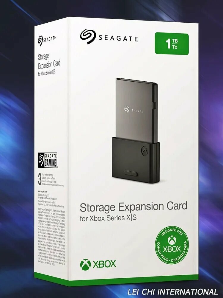 Seagate Карта памяти для Xbox Series XS, Внешний жесткий диск, твердотельный накопитель емкостью 1TB быстрое обновление (STJR1000400)