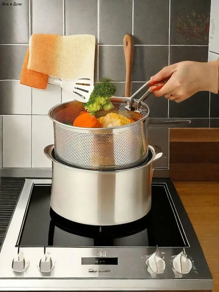 Фритюрница, Нержавеющая сталь, 3 л, 1 шт