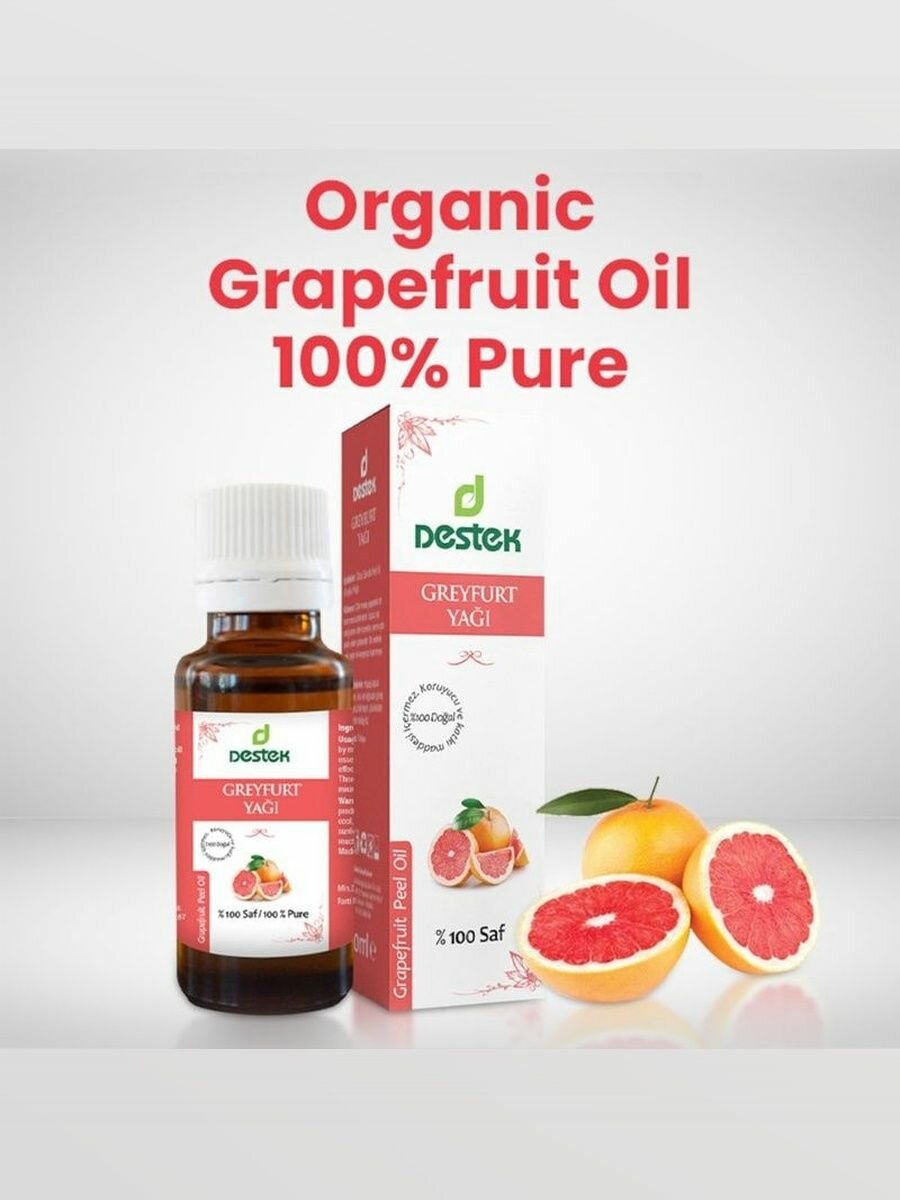 Эфирное масло грейпфрута для лица, тела DESTEK 20 мл, Турция