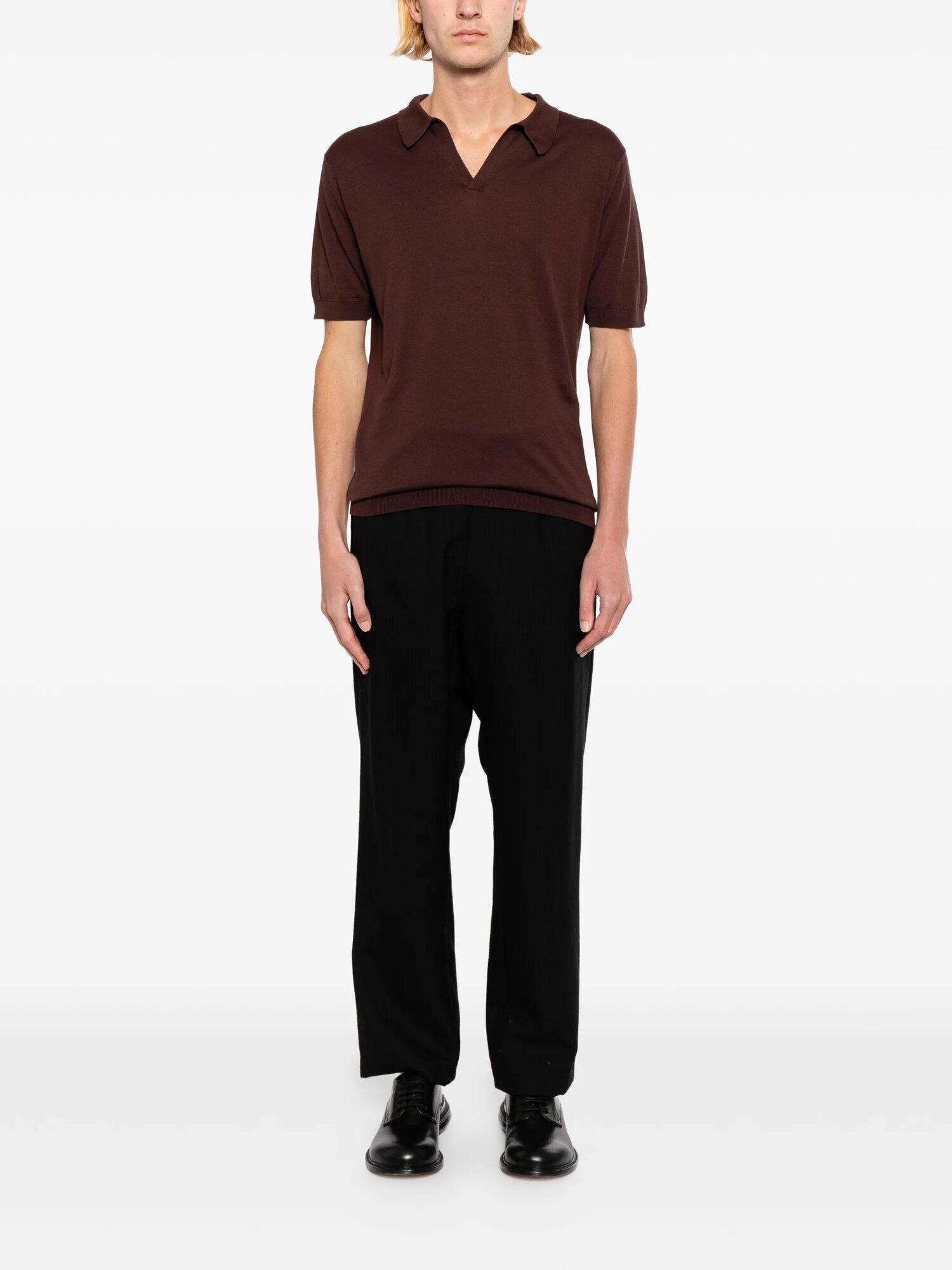 Рубашка John Smedley Noah, размер 48, brown — фото 1