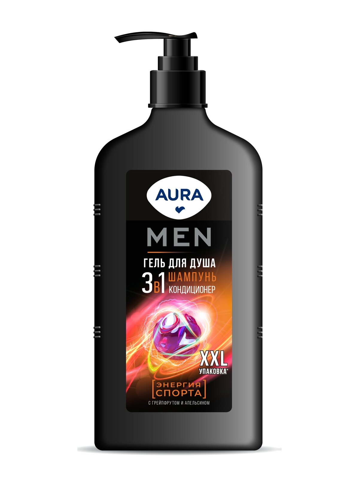 Гель для душа мужской Aura Men 3в1 Энергия Спорта, 750мл