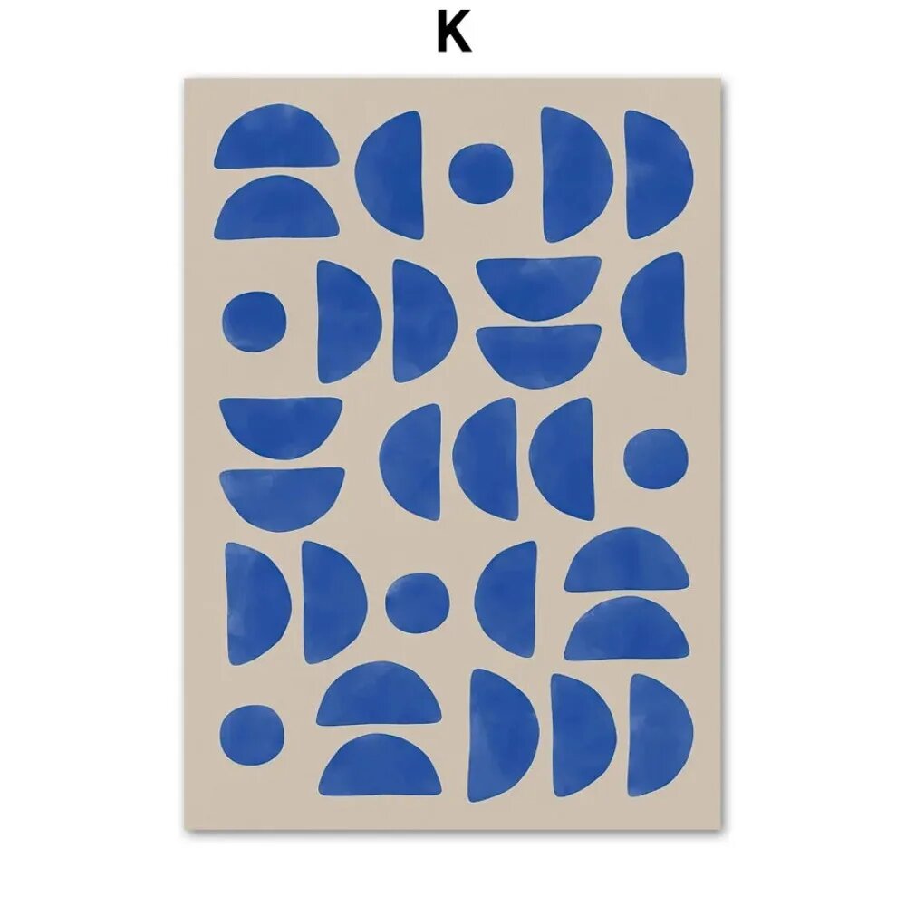 Абстрактная картина синяя 20x30см без рамы