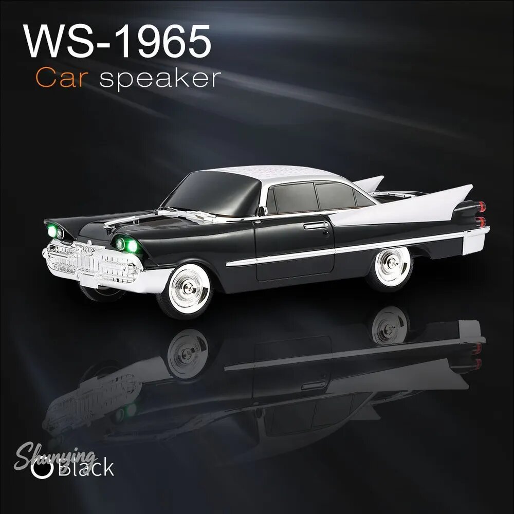 WS-1965 Ретро автомобильный Bluetooth-динамик Беспроводные двойные наушники