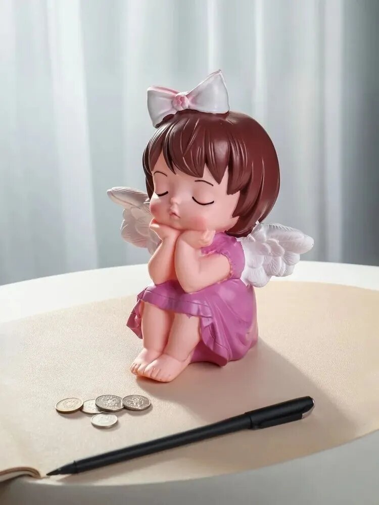 Копилка для денег ArtAngel Девочка-ангел 19х22 см пластиковая 1 шт для детей