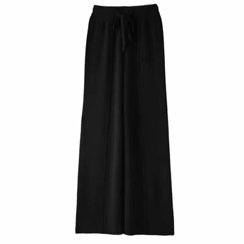 Черные женские широкие брюки-юбка, XXL