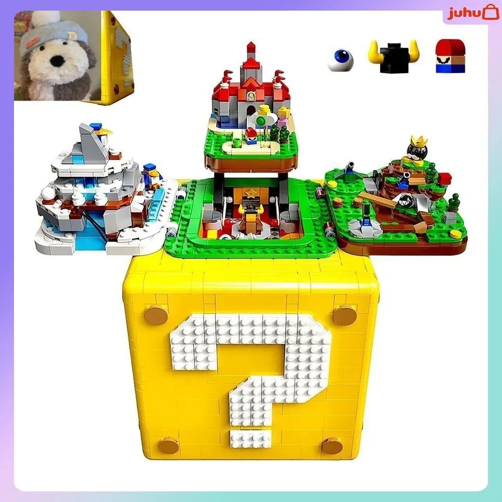 Конструктор Super Mario Блок со знаком вопроса 2064 детали