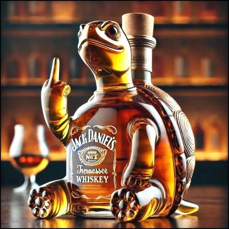 Графин Jack Daniel's в форме черепахи, 0.35 л, для виски и коньяка, подарочный — фото 1