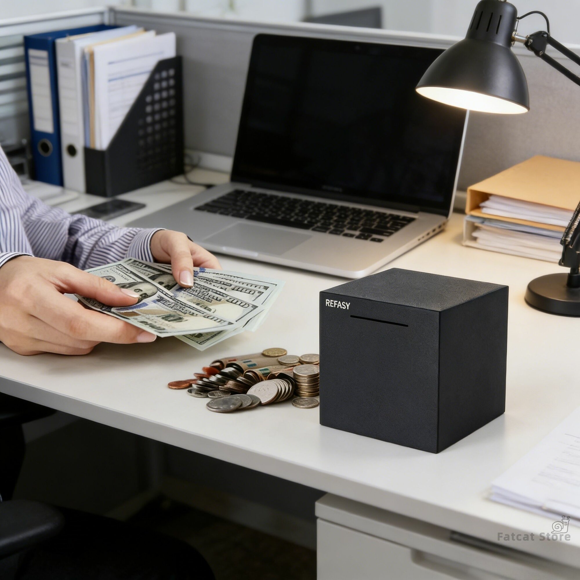 Копилка "Черный квадратный депозитный знак", 12, 1 шт