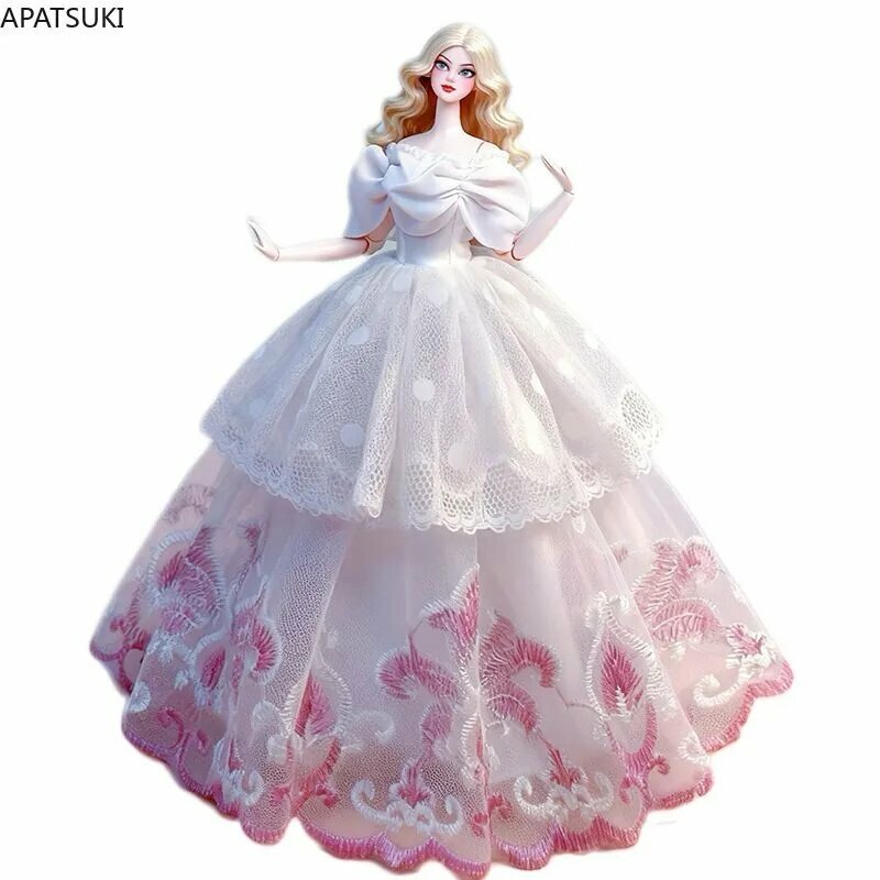 Платье с цветочным кружевом для куклы Barbie Барби
