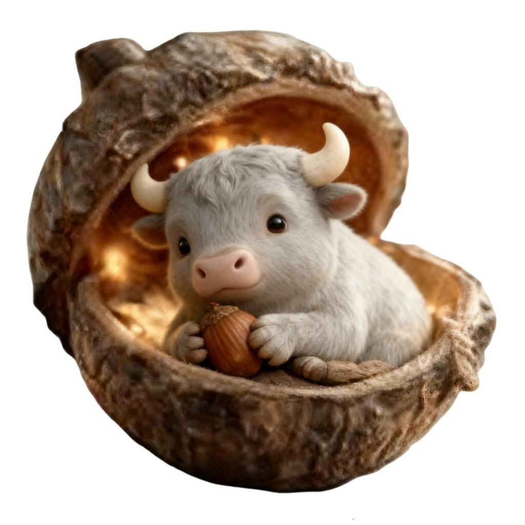 "Новогоднее украшение - шотландская корова", тип 5
