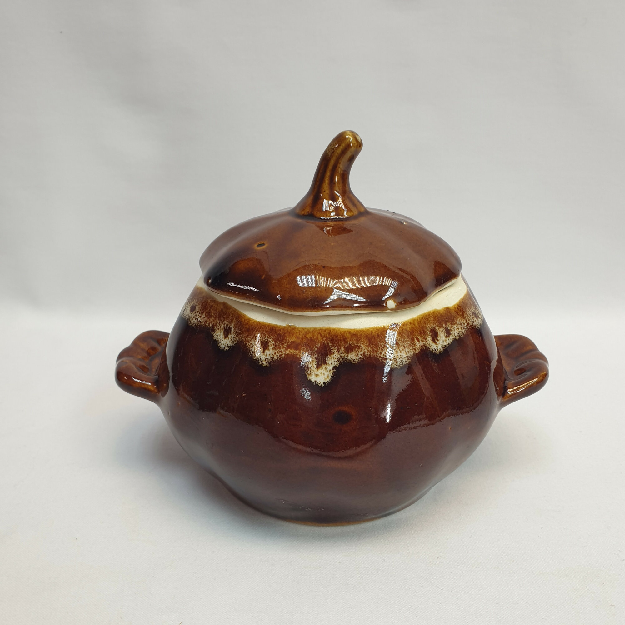 Винтажный горшок для запекания 750 мл обливная керамика СССР