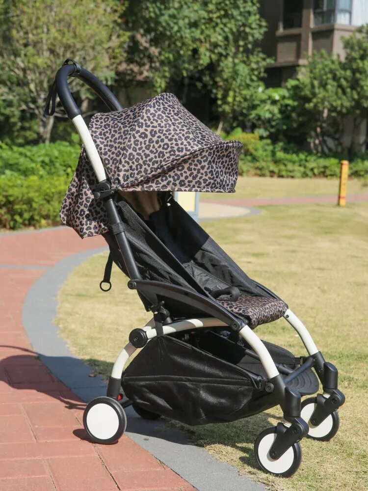 Комплект тента и подушек 6+ подходит для колясок серии yoyo, леопардовый принт, утолщенная ткань, универсальное на все сезоны