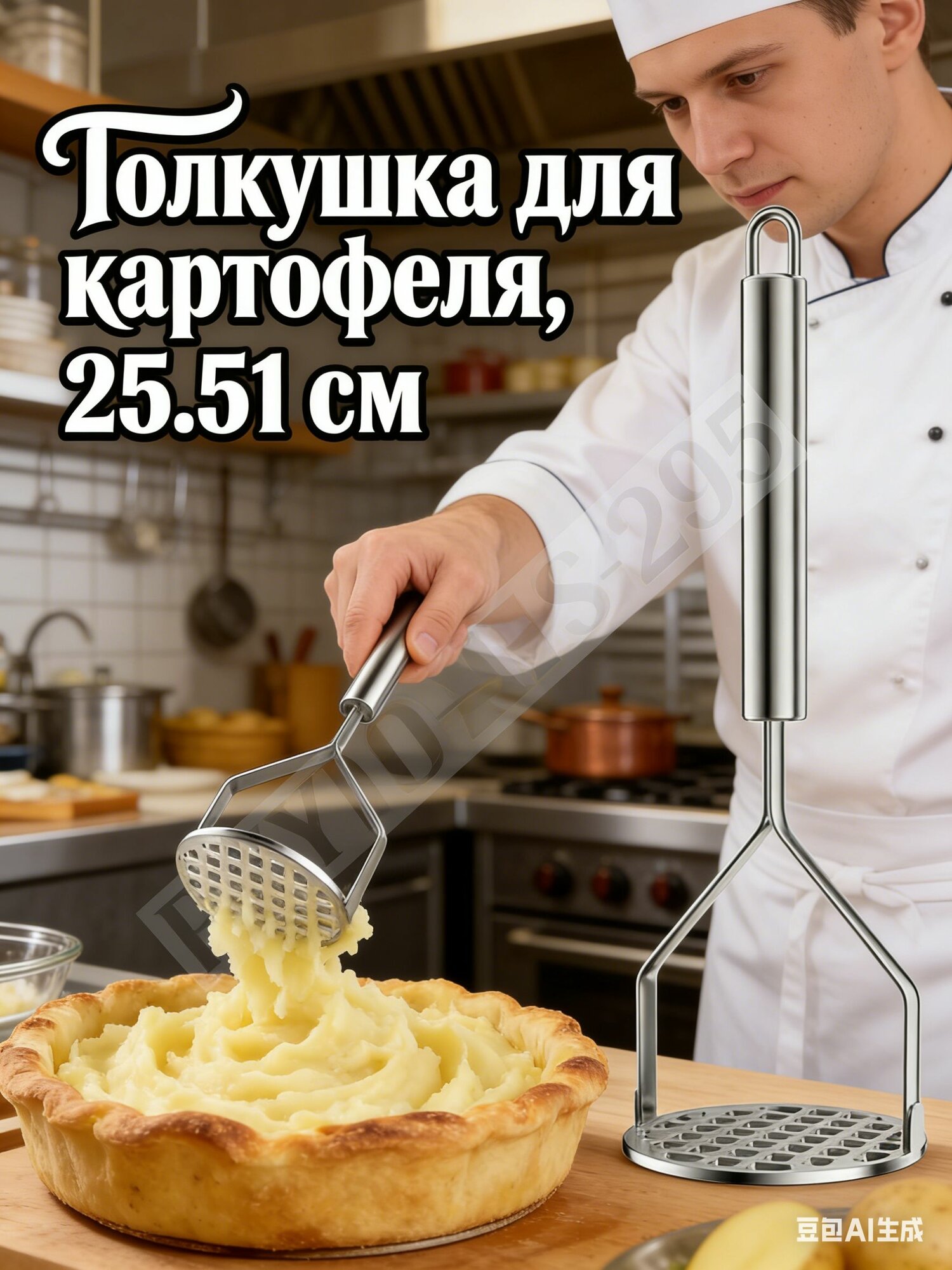 Толкушка для картофеля, 25.51 см