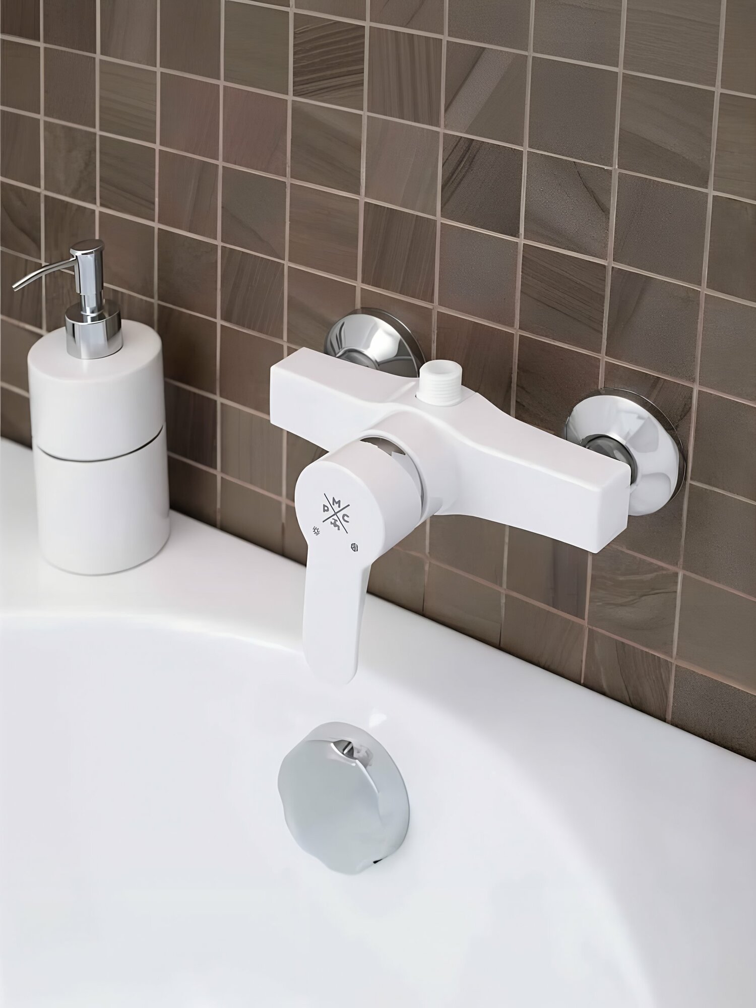 Смеситель для душа, РМС, с картриджем, пластиковый корпус, PL5-003