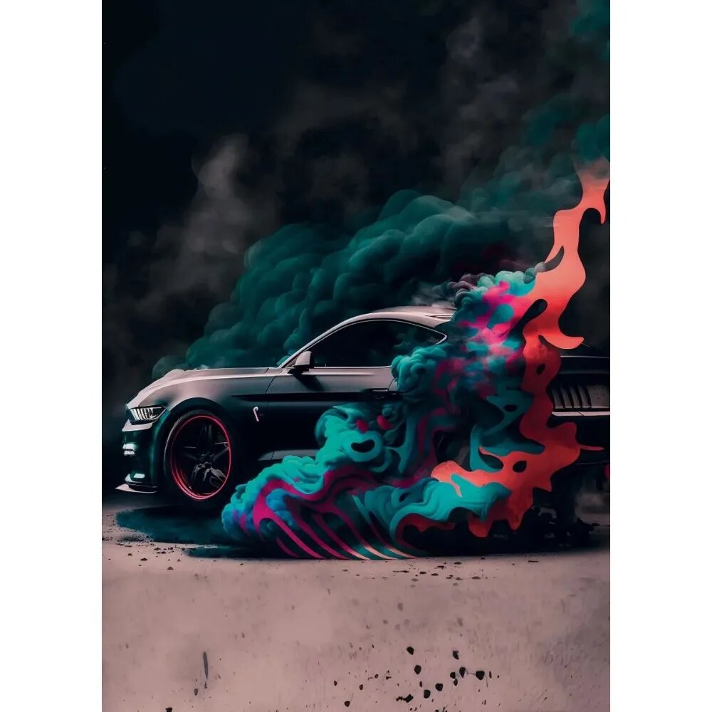Плакат "DeLorean" 40x60см, цвет D, без рамки