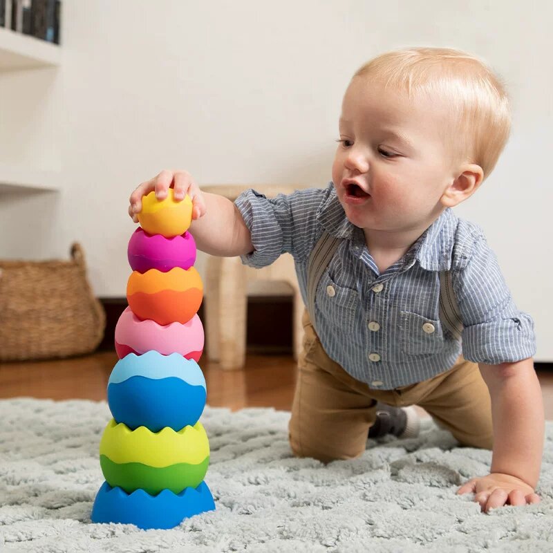 Вращающийся Шарик для малышей 1-2 лет, развивающая сенсорная игрушка