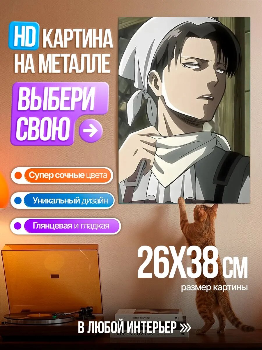 Картина на HD металле Леви Аккерман