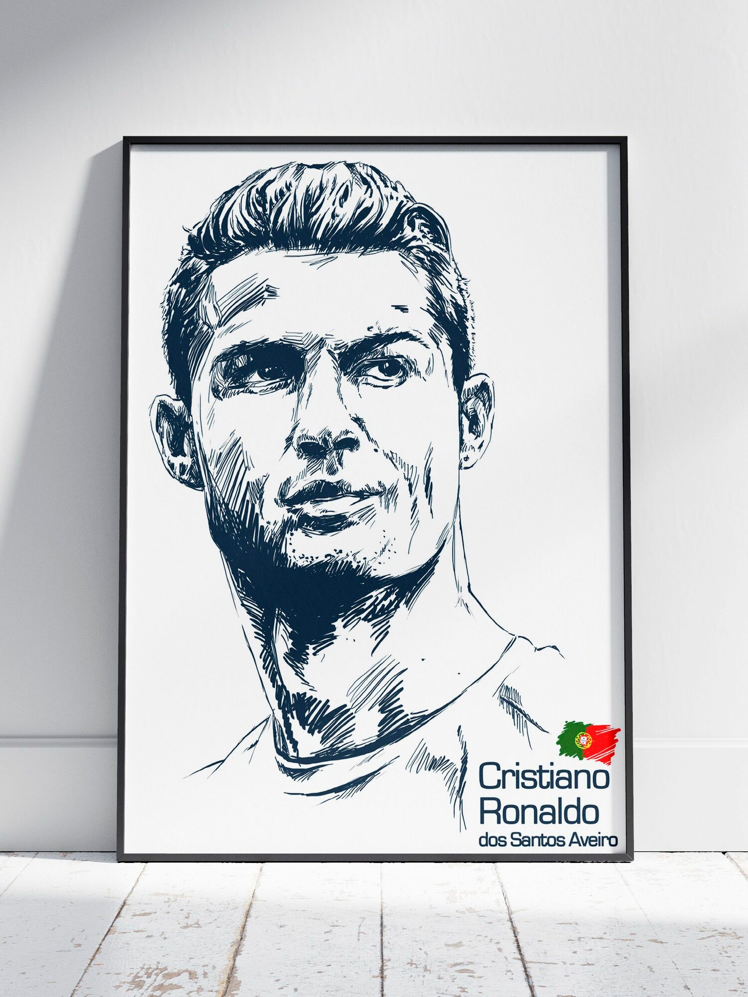 Плакат на стену для интерьера Реал Мадрид (Криштиану Роналдо - Cristiano Ronaldo 23) - Постер по спорту и физической активности формата A4 (21x30 см)