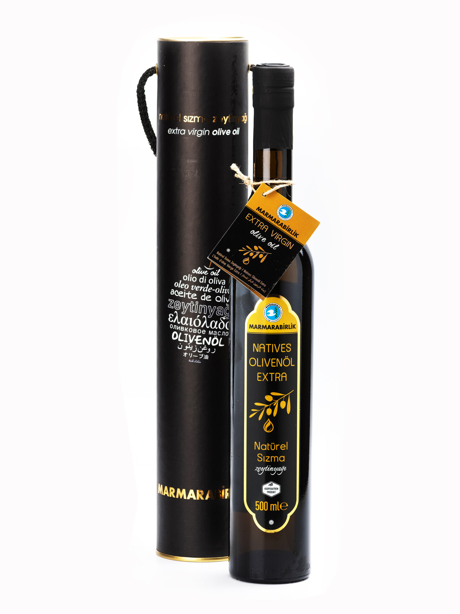 Натуральное оливковое масло холодного отжима 500 мл, в подарочной упаковке Marmarabirlik Турция