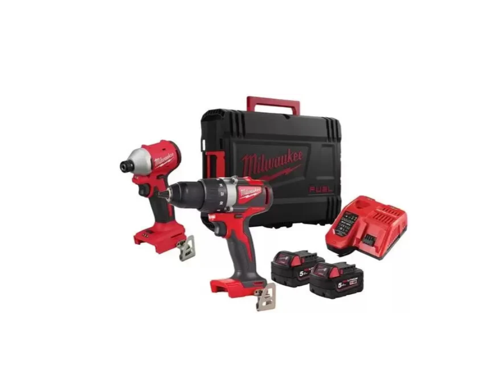 Набор электроинструментов Milwaukee M18 BLPP2B3-502X 4933492846 (шуруповерт, винтоверт, 2 АКБ, кейс)