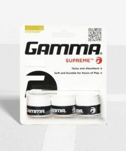 Намотка для теннисной ракетки овергрип Gamma Supreme (Гамма Суприм), 3 шт. белая