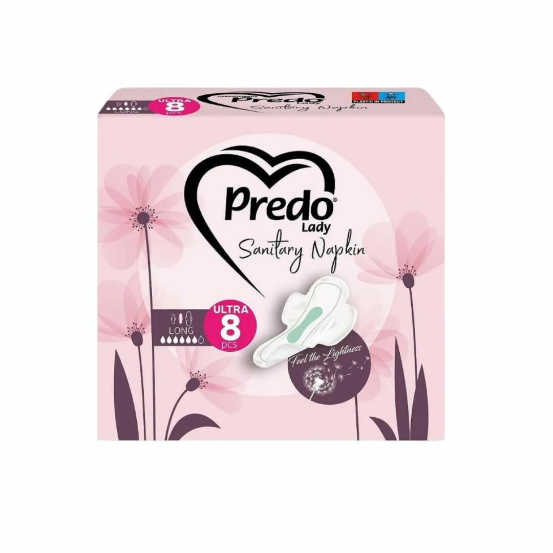 Прокладки женские Predo Long, ультратонкие, без отдушки, 8 шт