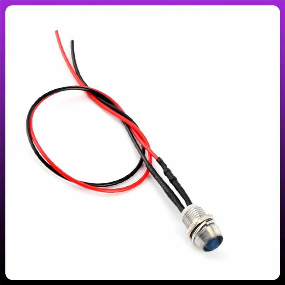 Автомобильная светодиодная индикаторная лампа 12В, 4 шт, панельная сигнальная ?8 мм для автомобилей и фургонов