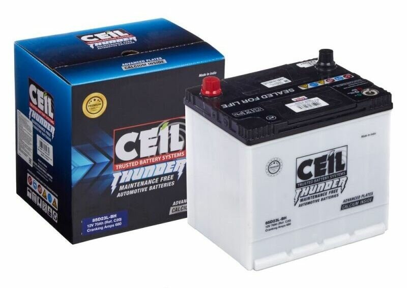 Аккумулятор автомобильный EXIDE CEIL JIS 85D23L 70 А. ч 680А (230х129х225) Индия