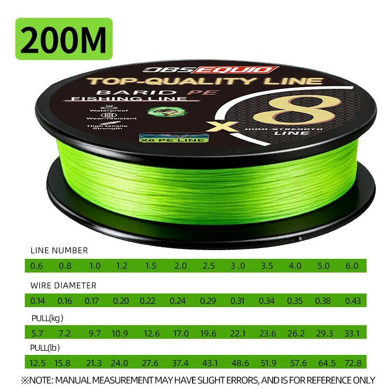 Леска плетеная OBSEQUIO X8 PE, 0.8, 200m