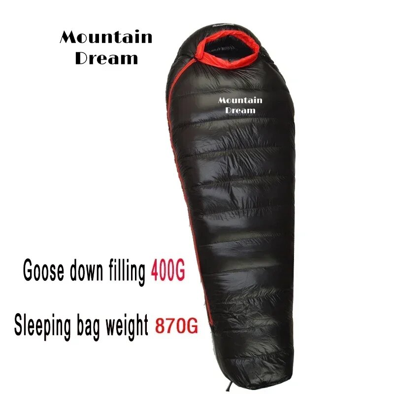 Ультralight Down Sleeping Bag Adults Mummy Design 800FP Goose Down Compact Compression Sack For Alpine Hiking Survival Gear-Утка пух 400г
