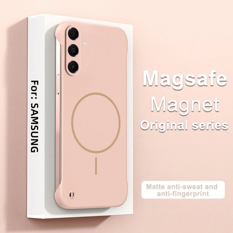 Жесткий магнитный чехол для Magsafe для Samsung Galaxy S25 S24 S23 S22 S21 S20 Галактика А34 5Г, PK